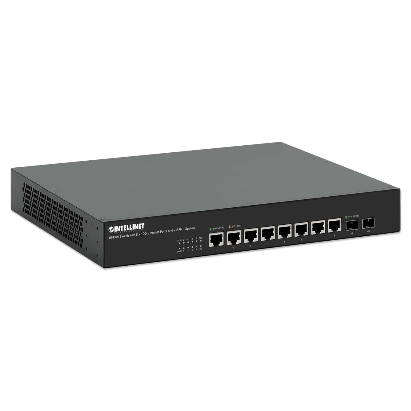 10-Port Switch w/ 8 x 10G Ethernet Ports & 2 SFP+ Uplinks