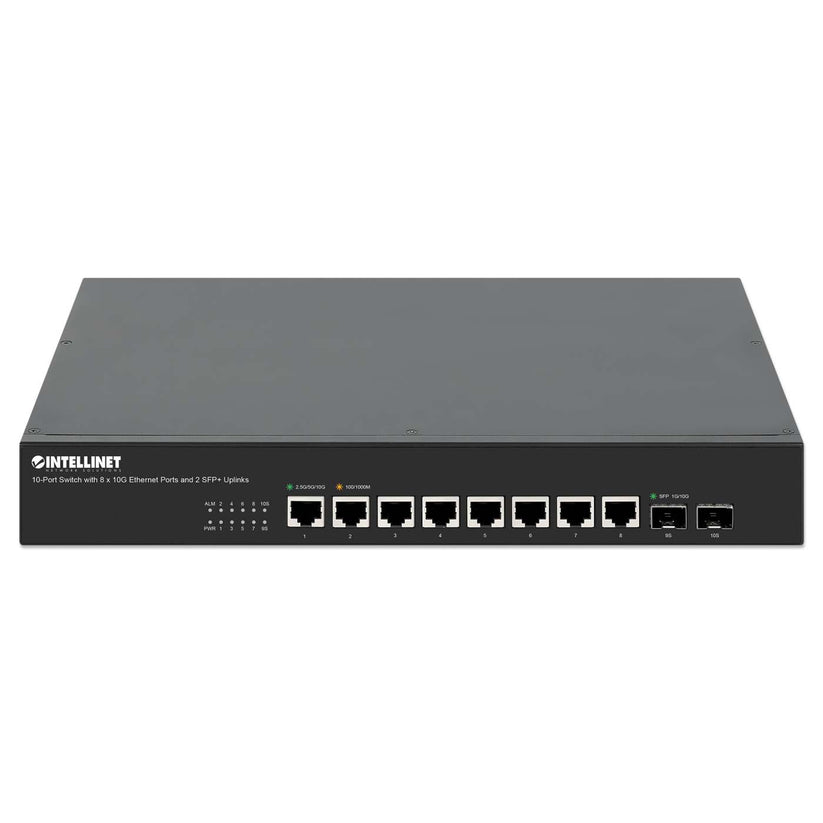 10-Port Switch w/ 8 x 10G Ethernet Ports & 2 SFP+ Uplinks