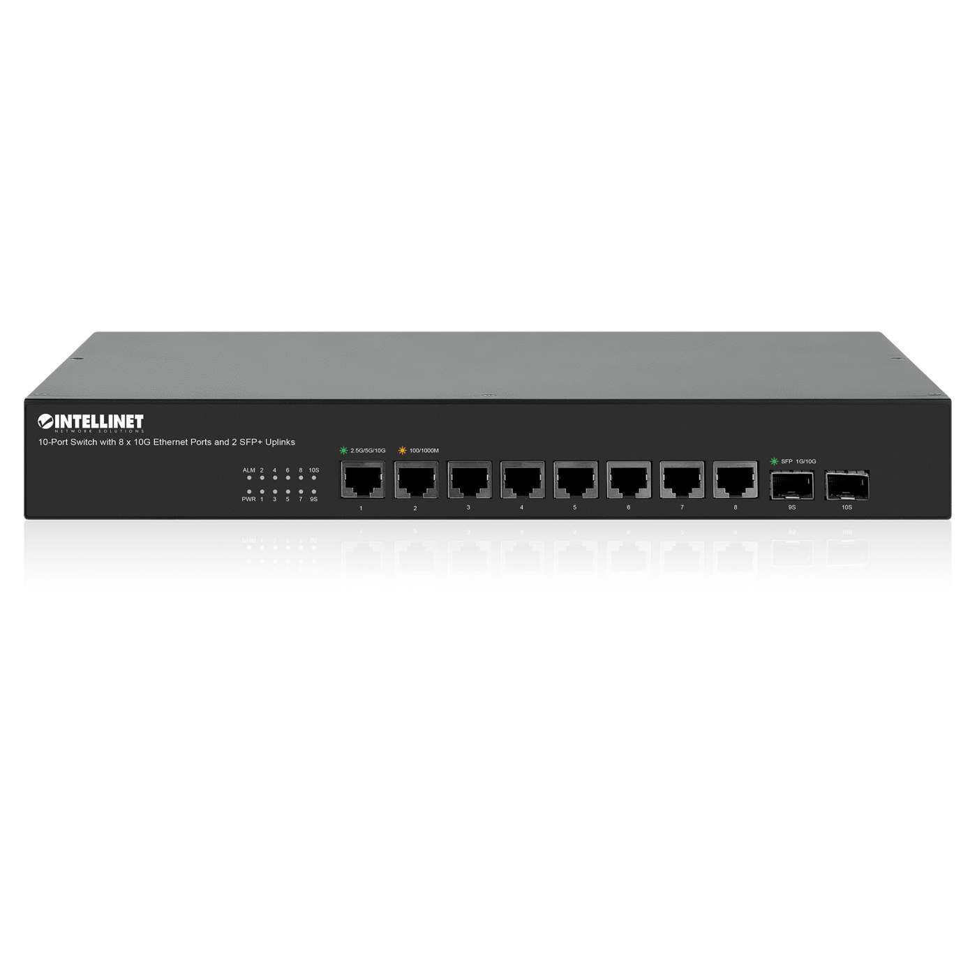 10-Port Switch w/ 8 x 10G Ethernet Ports & 2 SFP+ Uplinks
