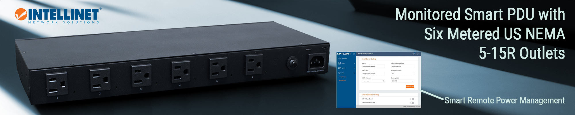 6-Outlet 19" Rackmount Managed Metered Power Distribution Unit | TAA