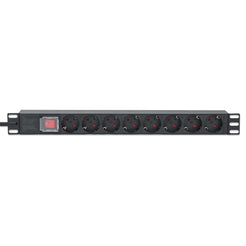 19" 1U Rackmount 8-Output Power Distribution Unit (PDU)
