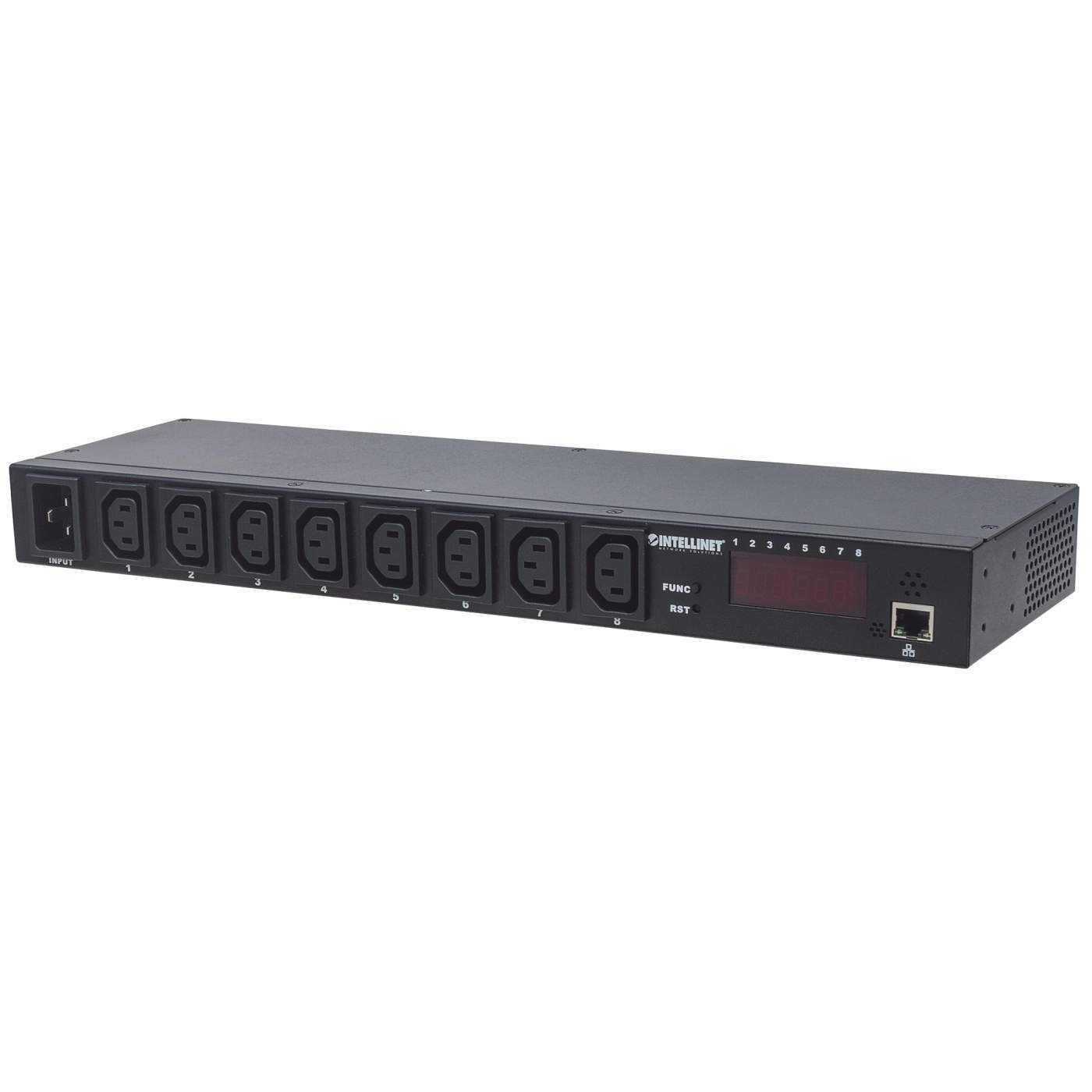 19" Rackmountable Switched Metered 8 Outlet PDU