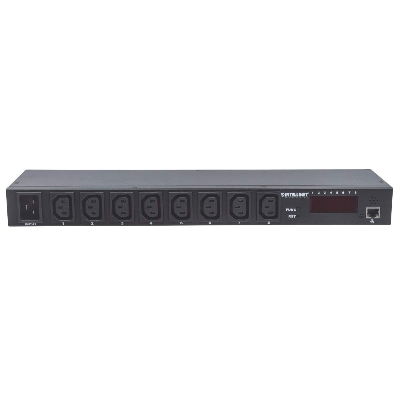 19" Rackmountable Switched Metered 8 Outlet PDU