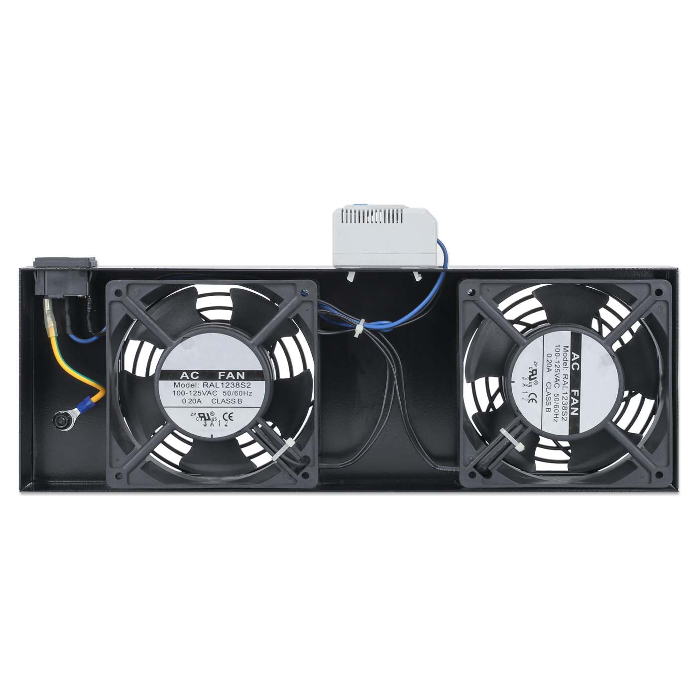 2-Fan Ventilation Unit w/ Thermostat for 19" Wallmount Cabinets