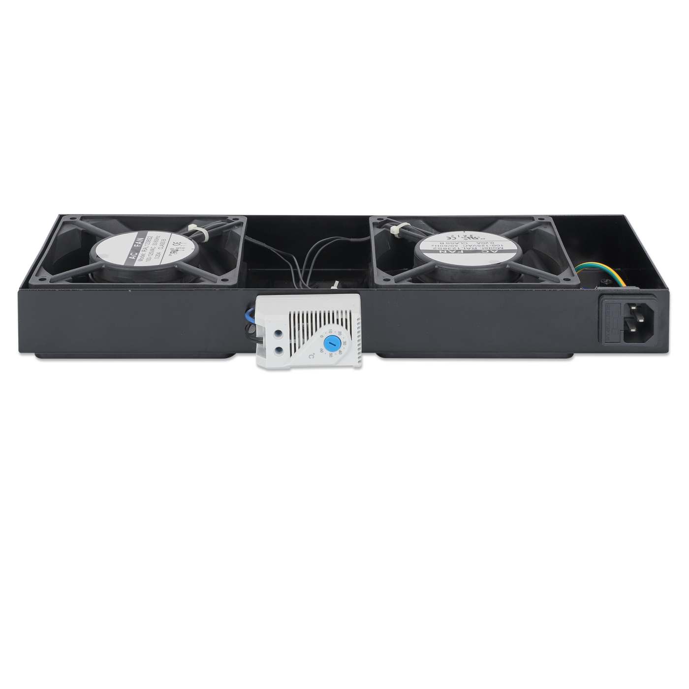 2-Fan Ventilation Unit w/ Thermostat for 19" Wallmount Cabinets