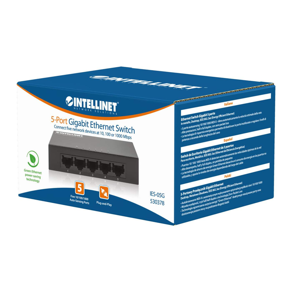 Intellinet 5-Port Gigabit Ethernet Switch (530378)