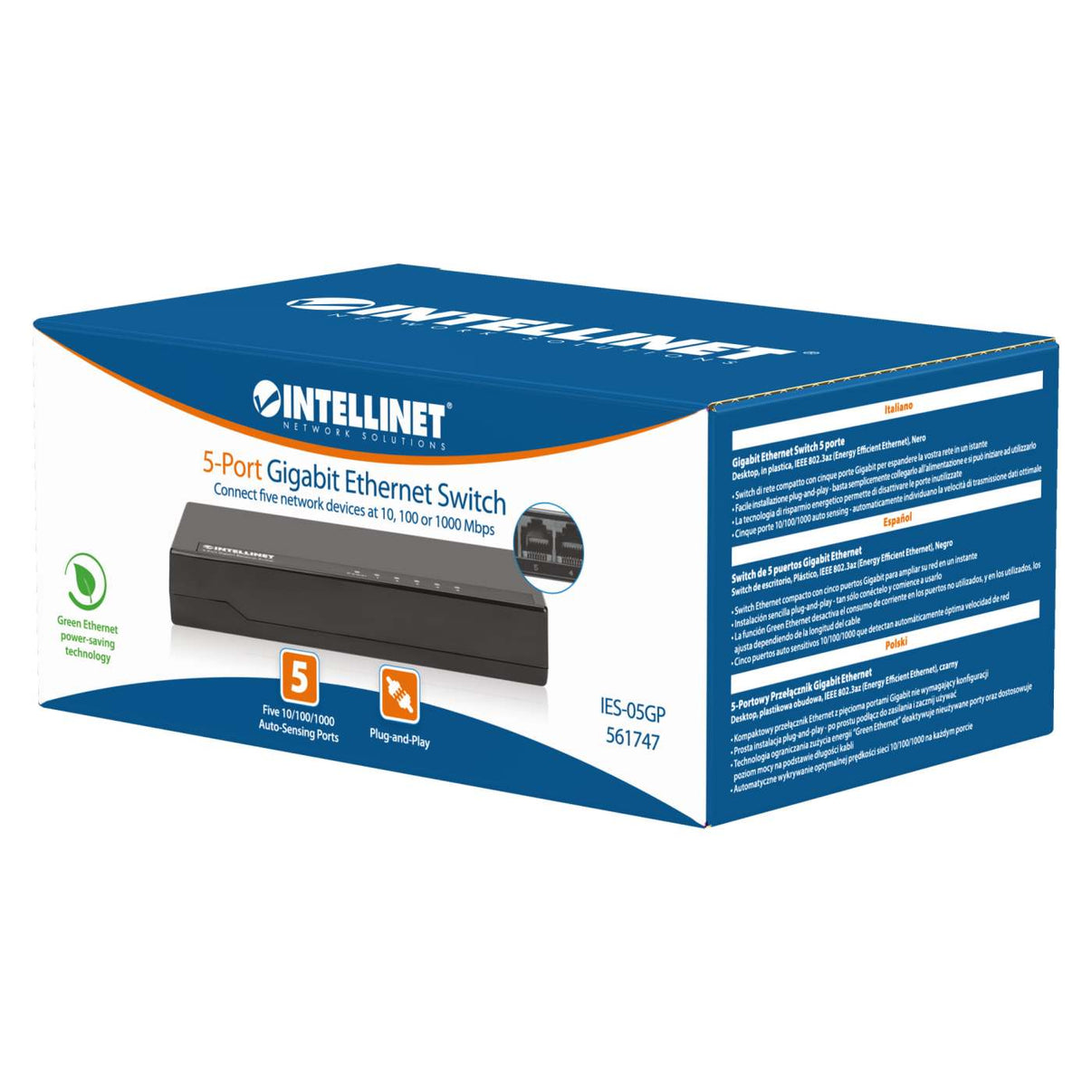 Intellinet 5-Port Gigabit Ethernet Switch (561747)