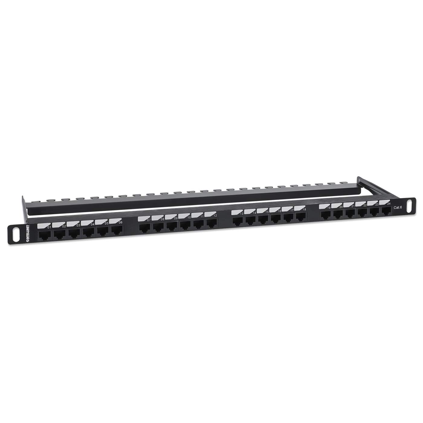 Intellinet Cat6 24-Port Patch Panel, 0.5U (721073)