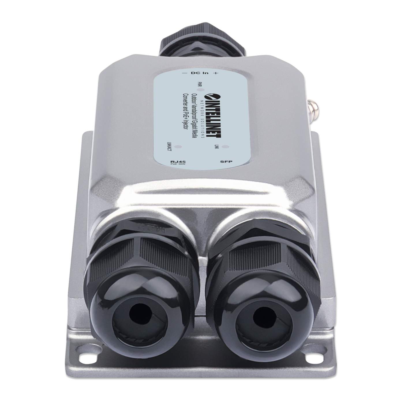 Outdoor V&alproof GbE Media Converter & PoE+ Injector