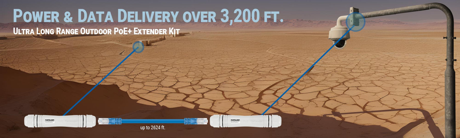 Ultra Long Range Outdoor FE PoE++ Extender Kit (561952)