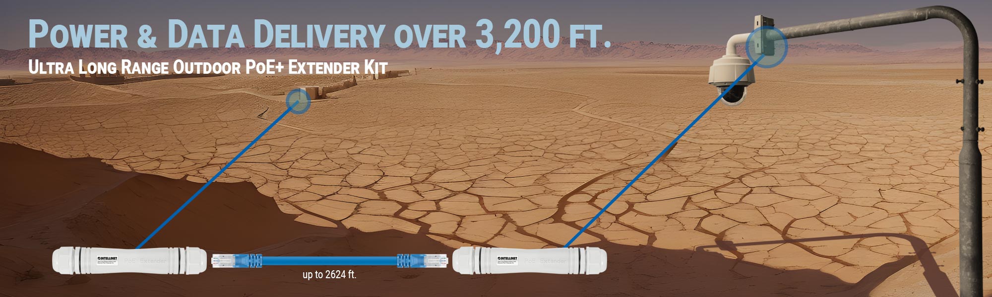 Ultra Long Range Outdoor FE PoE++ Extender Kit (561952)