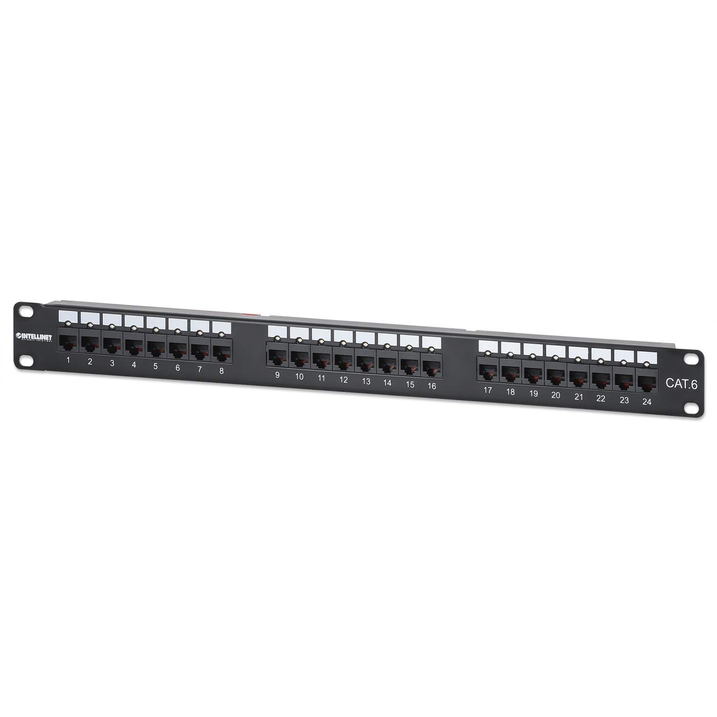 Port Identifier Cat6 24-Port Patch Panel w/ LEDs, 1U