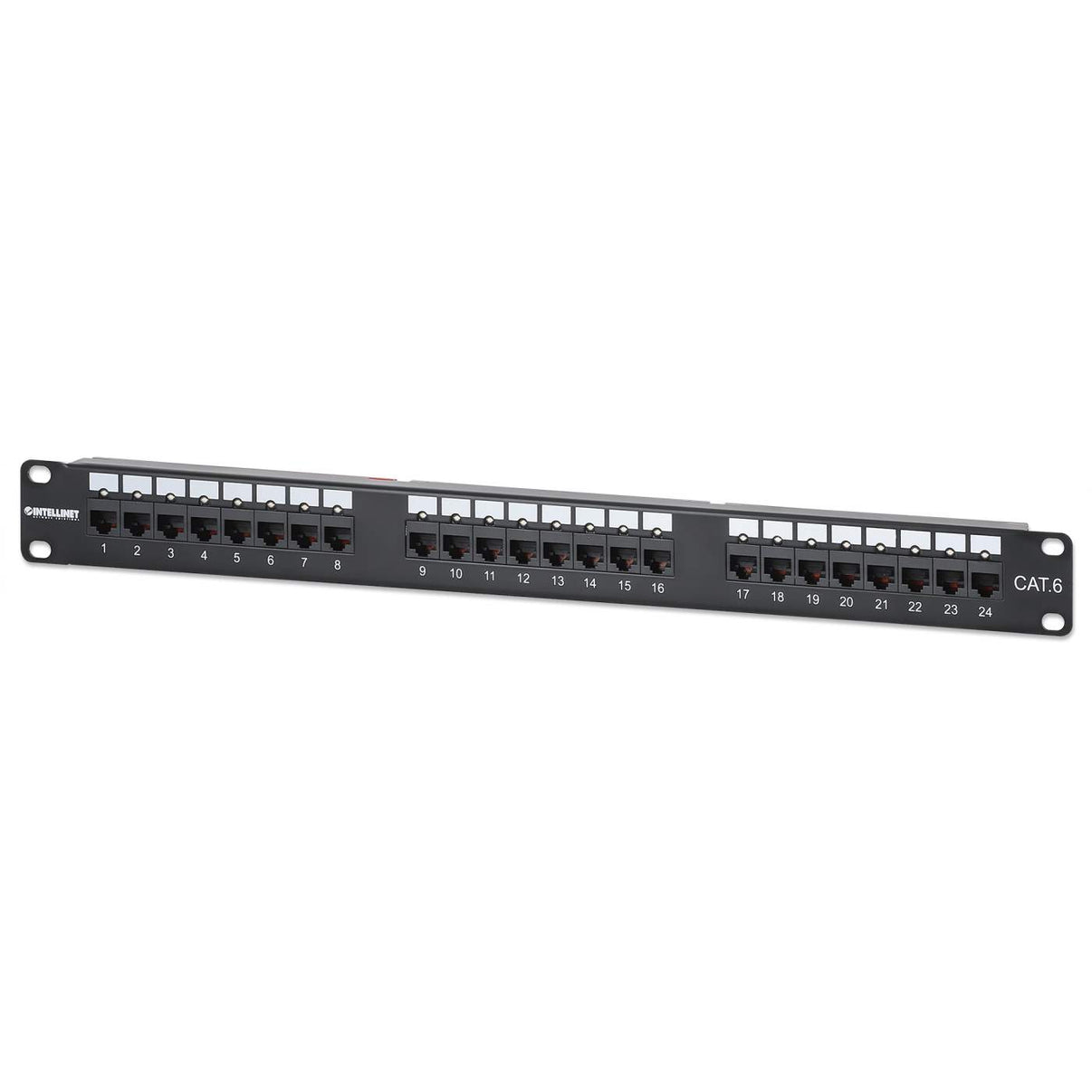 Port Identifier Cat6 24-Port Patch Panel w/ LEDs, 1U