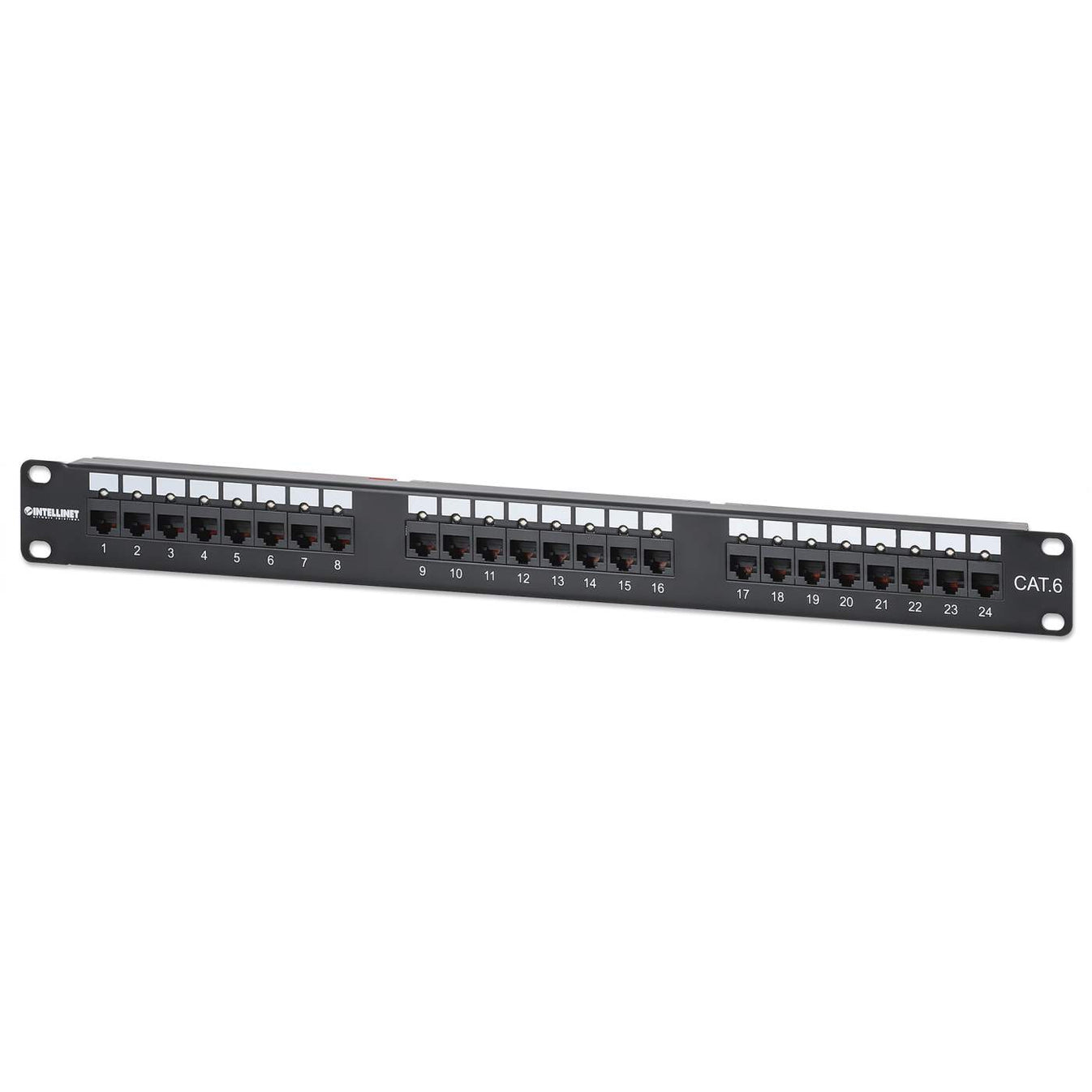Port Identifier Cat6 24-Port Patch Panel w/ LEDs, 1U