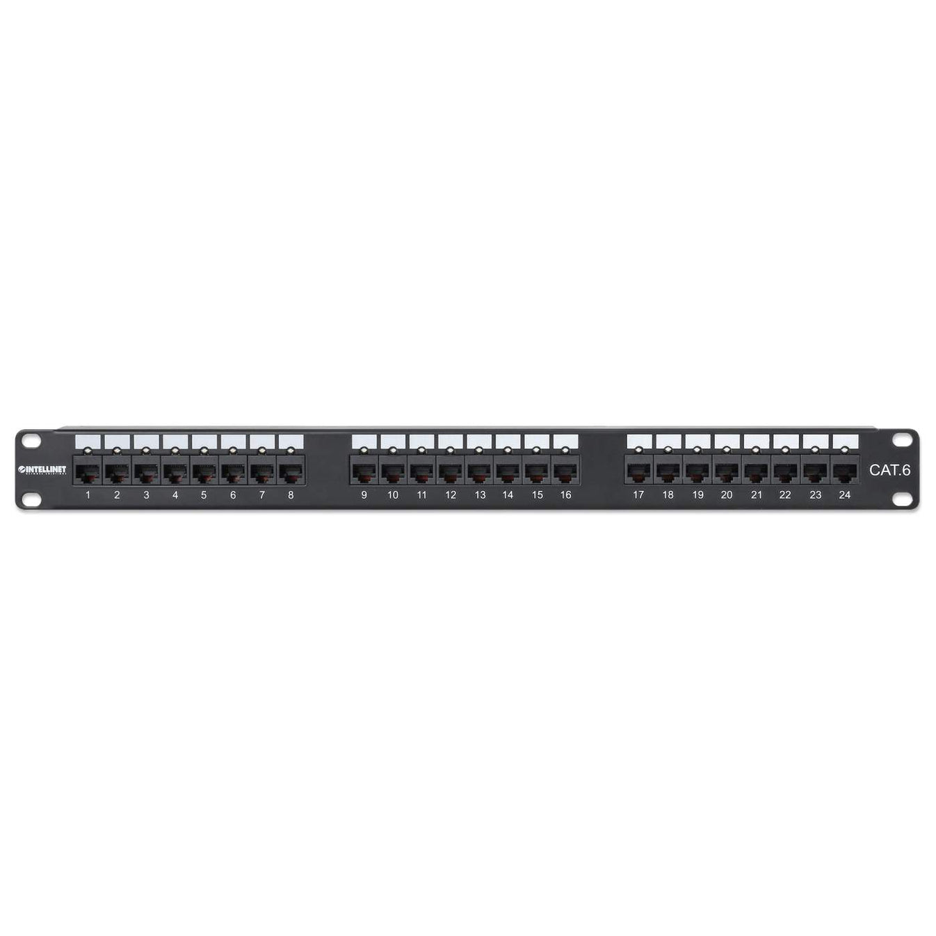 Port Identifier Cat6 24-Port Patch Panel w/ LEDs, 1U