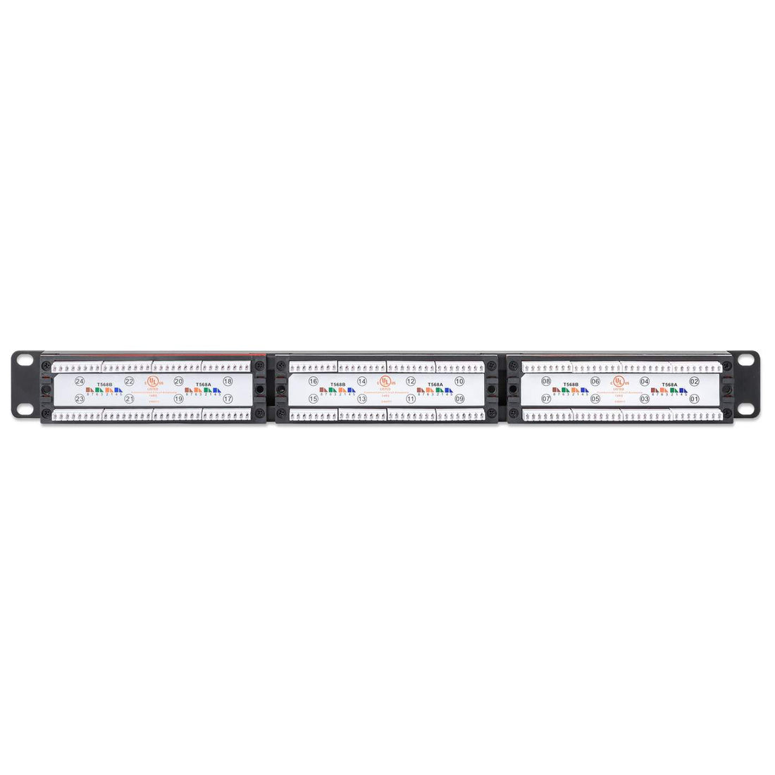 Port Identifier Cat6 24-Port Patch Panel w/ LEDs, 1U