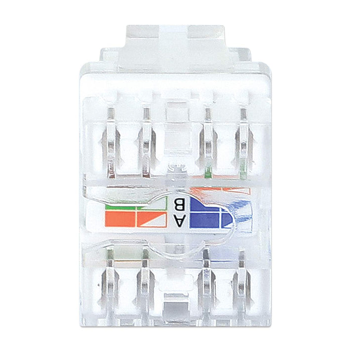 Port Identifier Cat6 Punch-Down Keystone Jack w/ LED, Transparent, 25-Pack