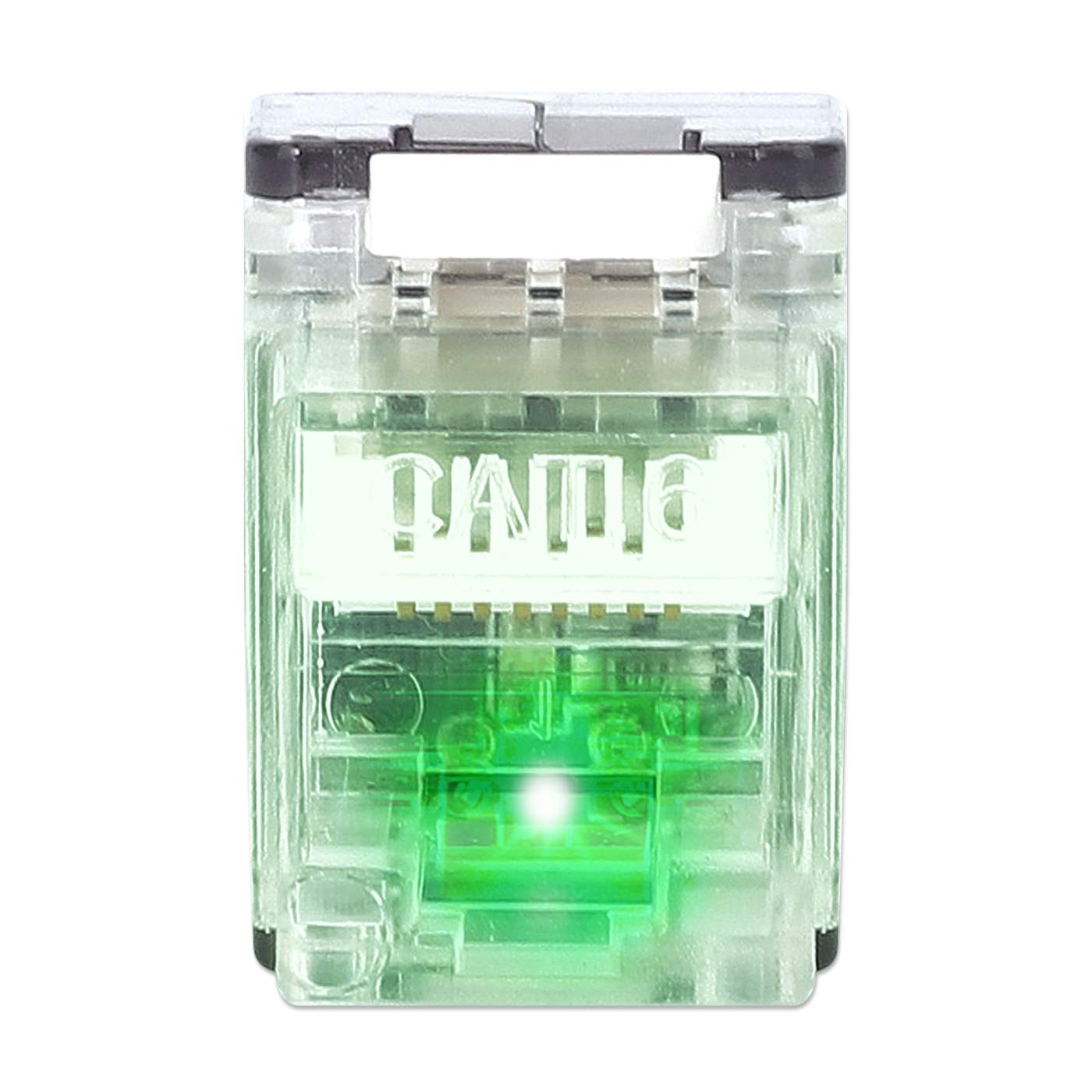 Port Identifier Cat6 Toolless Keystone Jack w/ LED, Transparent, 25-Pack