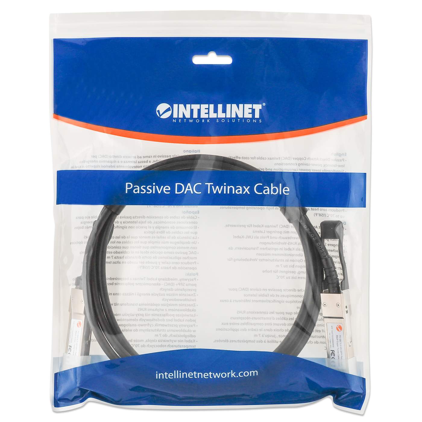 SFP+ / QSFP+ Direct Attach Copper Twinax Cable (DAC)