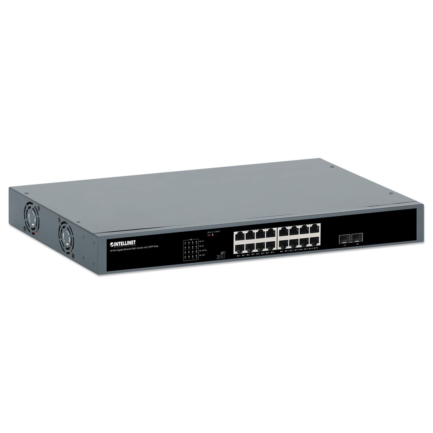 16-Port GbE PoE+ Switch w/ 2 SFP Ports 561983
