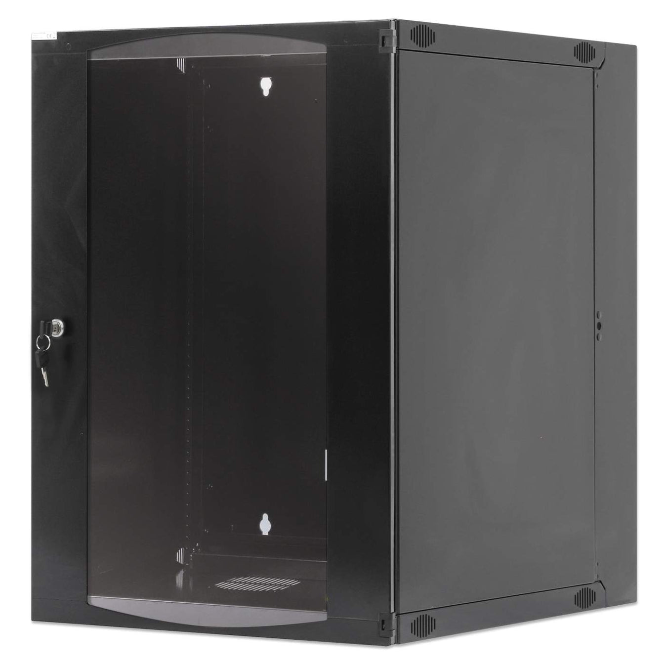 19" Double Section Wallmount Cabinet, 15U, 600 mm (23.6 in.) Depth, Black