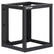 19 inch Wall Mount Open Frame Network Rack, 12U, Rear-hinged Swing Frame