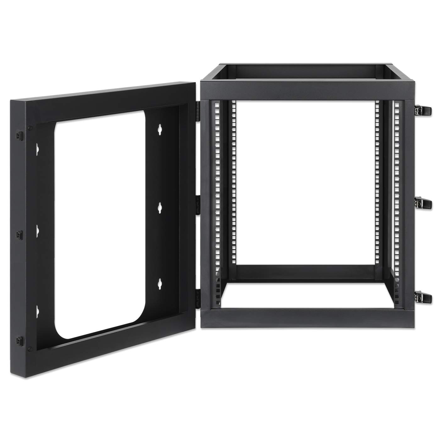 Wallmount OpenFrame Netw. Rack 12U Rear-hinged SwingFrame