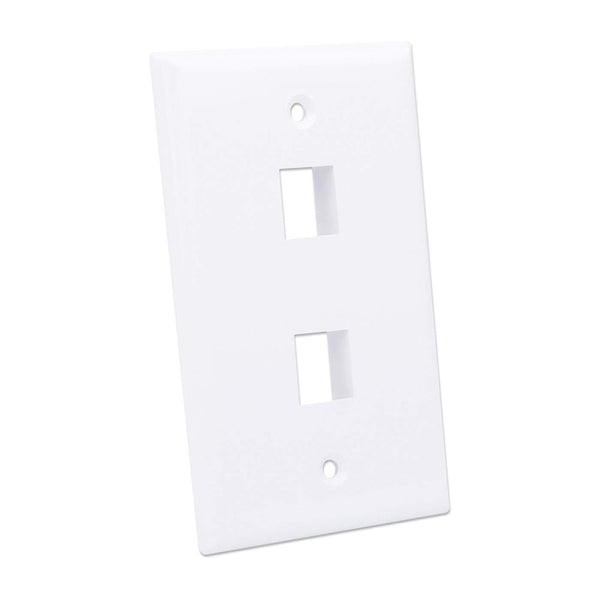 Intellinet 2-Outlet Keystone Wall Plate (772426)