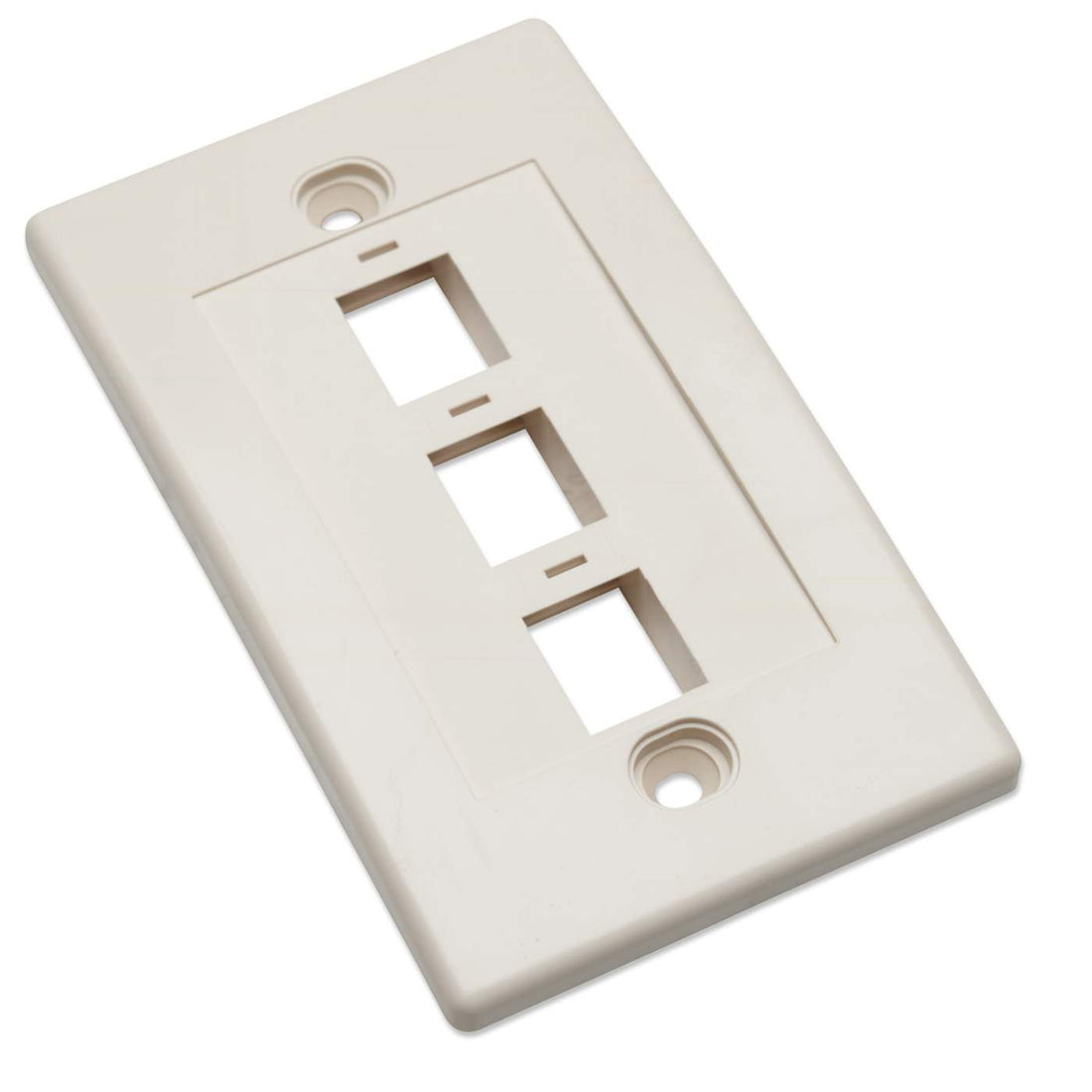 Intellinet 3-Outlet Keystone Wall Plate (162944)