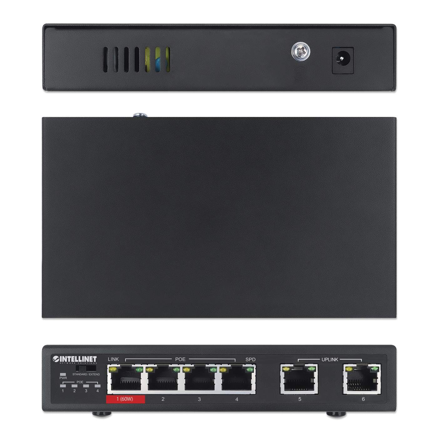 6-Port FE Switch w/ 4 PoE Ports (1 x High-Power PoE)