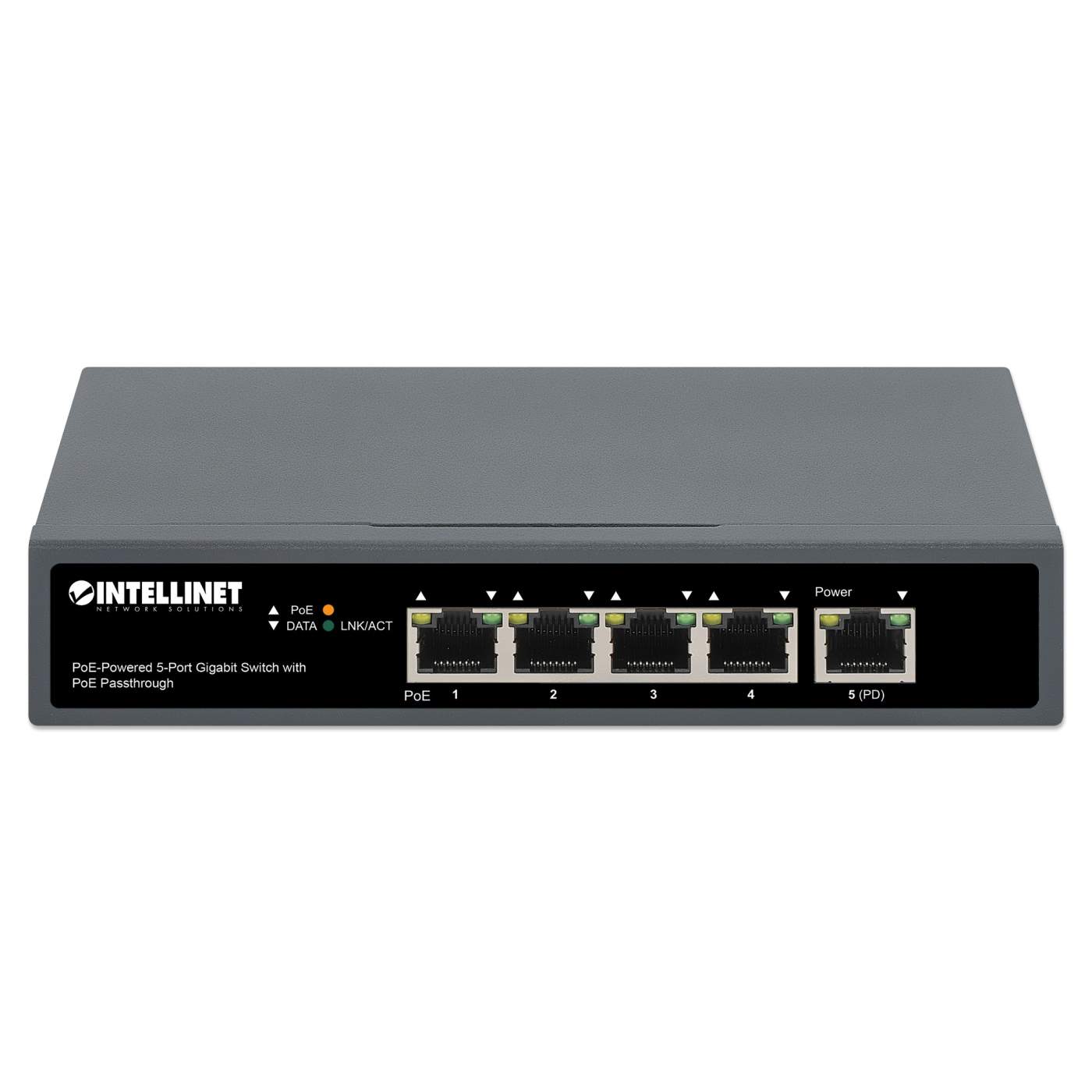 PoE-Powered 5-Port GbE Switch w/ PoE Passthrough